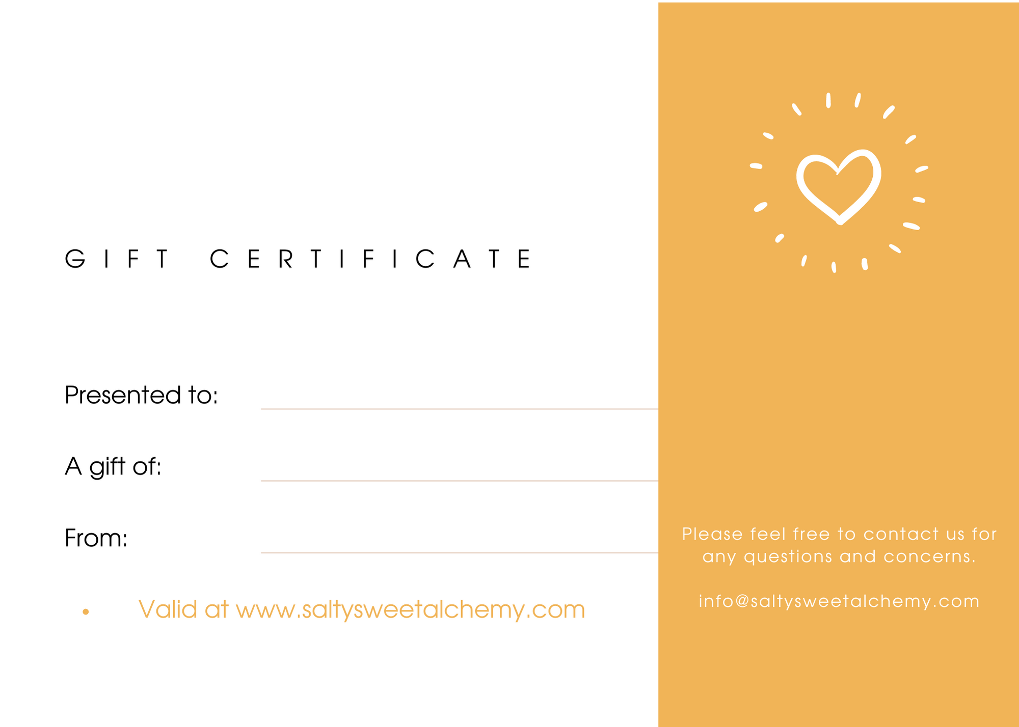 Store Gift Card – Salty Sweet Alchemy Store